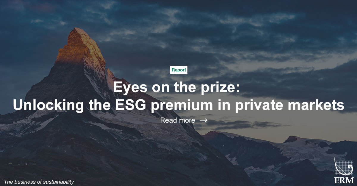 Eyes on the prize: Unlocking the ESG premium in private markets