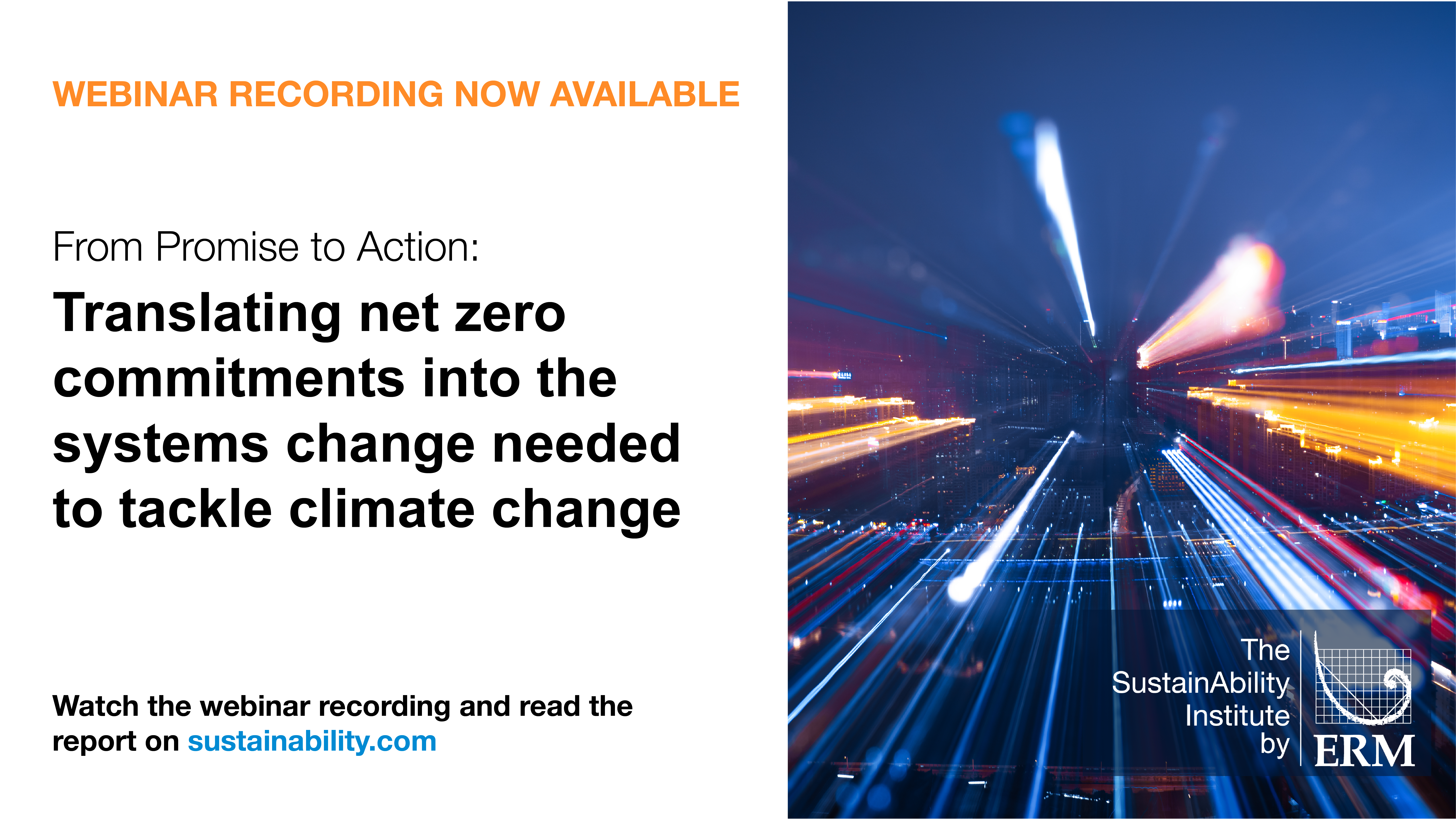 From Promise to Action: Translating net zero commitments to the systems change needed to tackle ...
